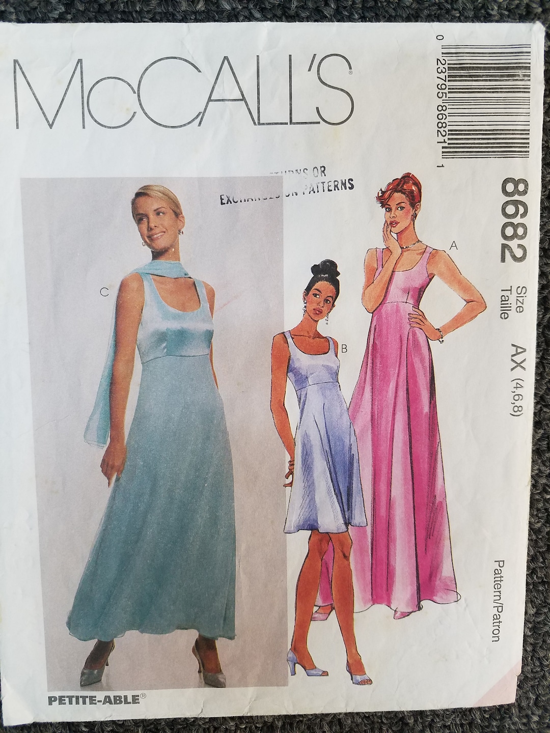 Mccall's 8682, Evening Dress, Formal Dress, Wedding Dress, Bridesmaid ...