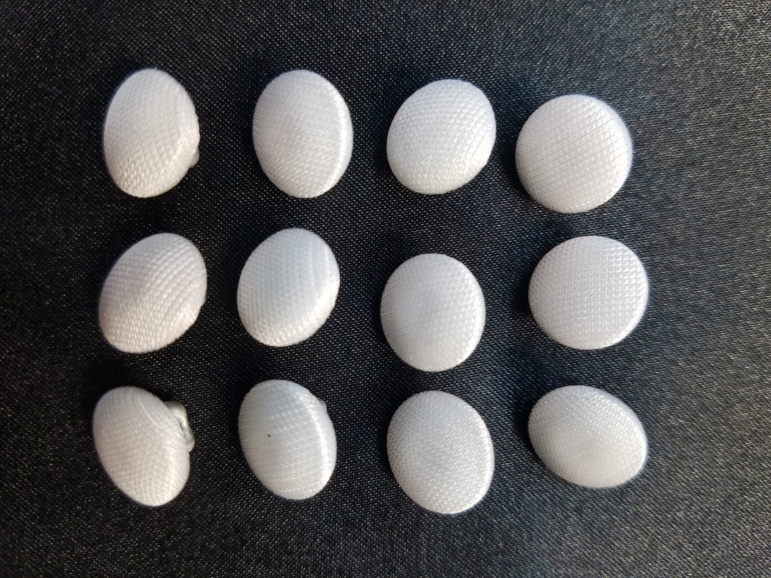 12 1/2 Satin Wedding Dress Buttons, Satin Covered Buttons, Shank ...