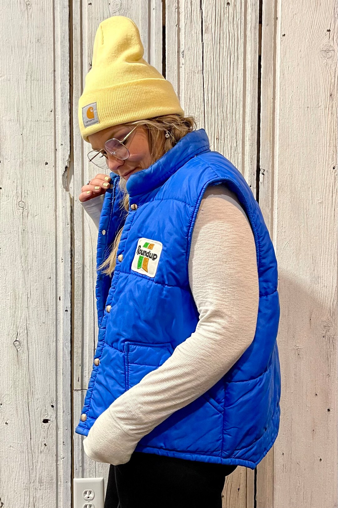 1970s Round up Puffer Vest - Etsy