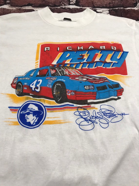 Vintage 90s Richard Petty 43 STP All Over Print Nascar Race Car Shirt ...
