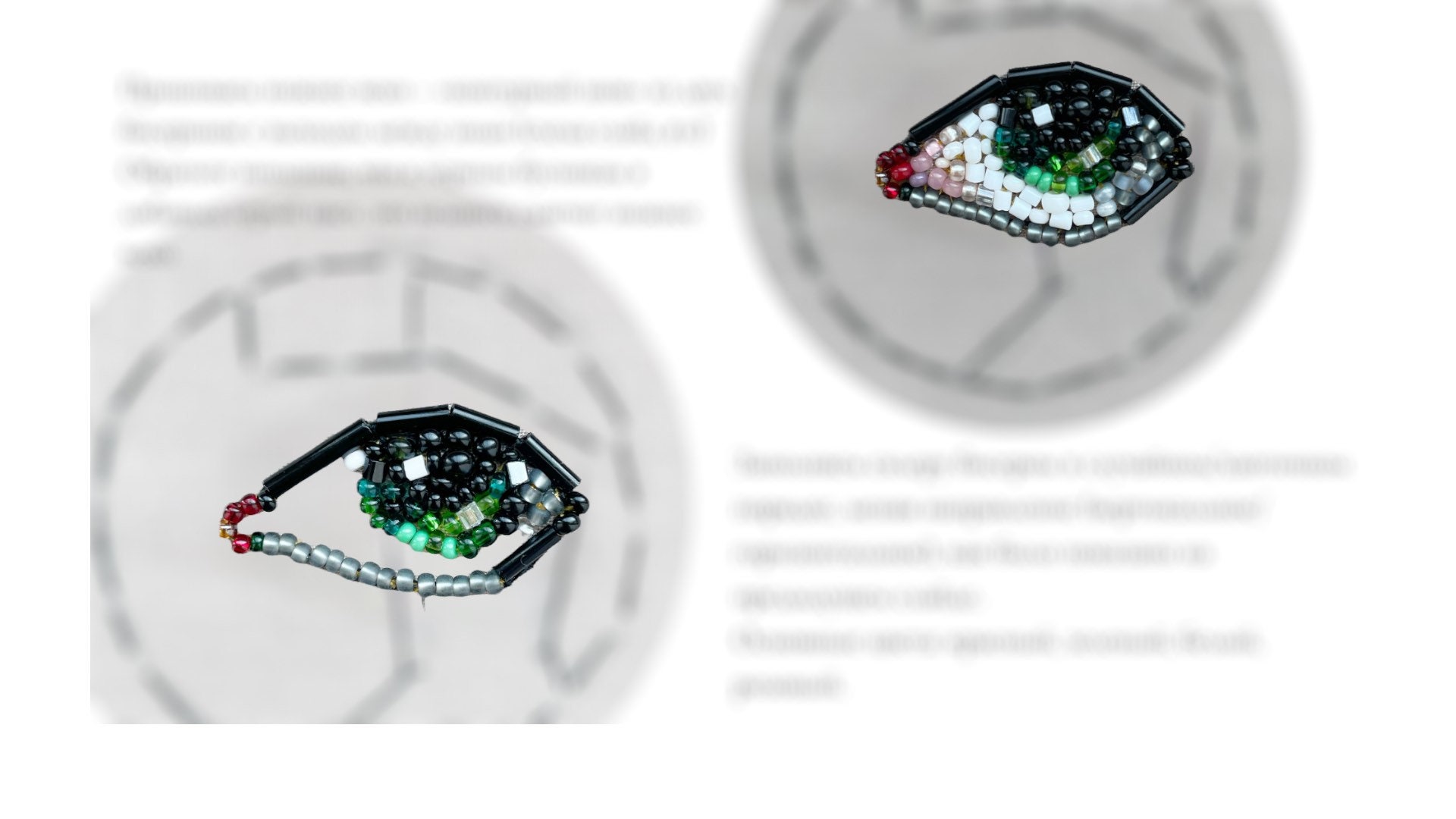 Master Class Brooch With Eye Image Tutorial Beaded Brooch - Etsy