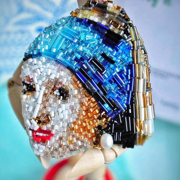 Beaded Brooch - Etsy