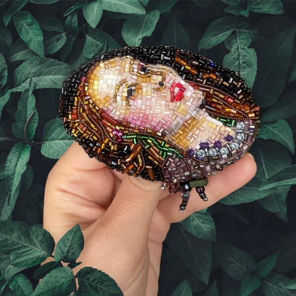 Bead Brooch - Etsy