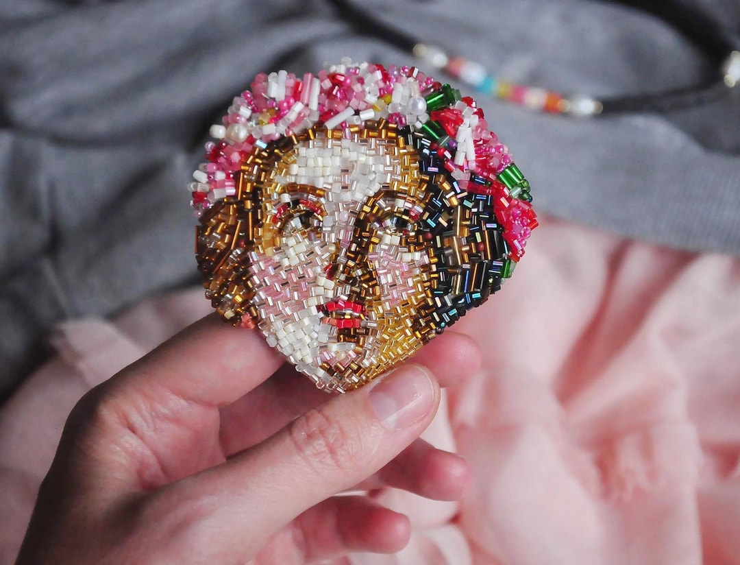 Portrait Based on a Famous Painting Portrait With Beads - Etsy