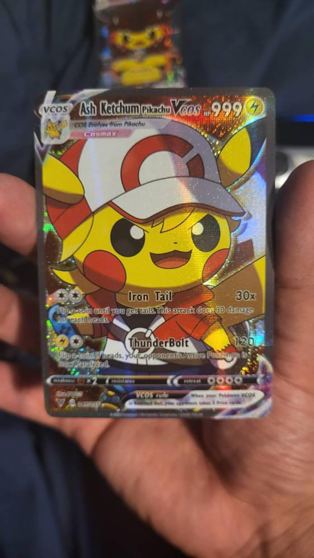 Custom Orica Card ash Ketchum Pikachu Full Art Holographic - Etsy