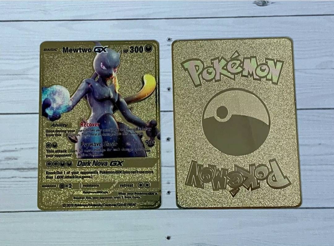 Shadow Mewtwo GX Custom Metal Pokemon Card Legendary Exotic - Etsy