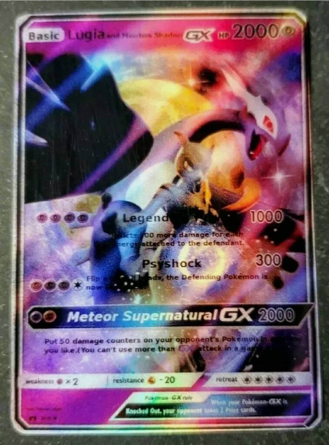 Rare Legendary POKEMON MEWTWO & LUGIA Shadow Gx Custom Orica - Etsy New ...