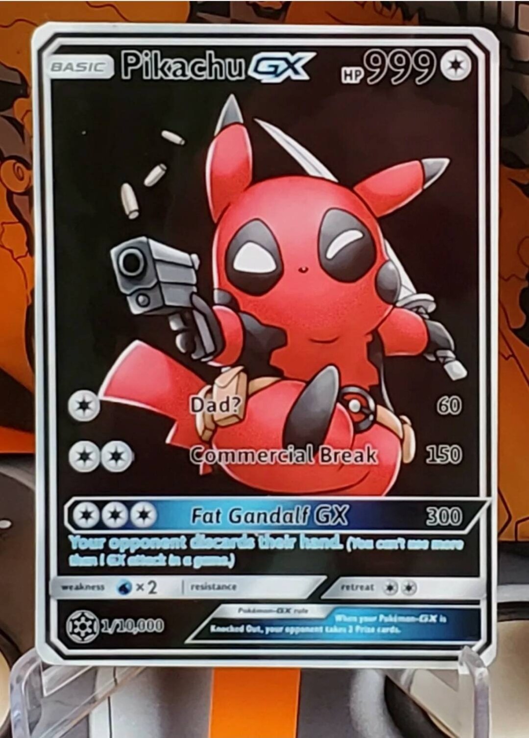 Ultra Rare Pokemon PIKACHU Gx Superhero Deadpool FULL Art Etsy Ireland