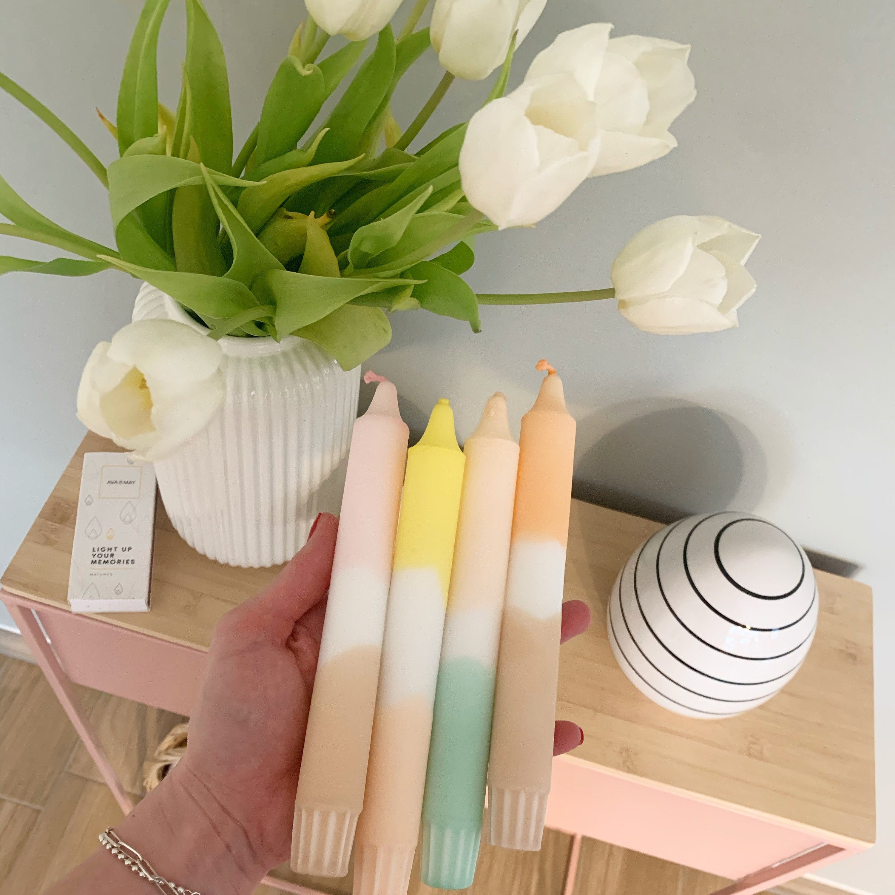 Dip Dye Candle | Etsy