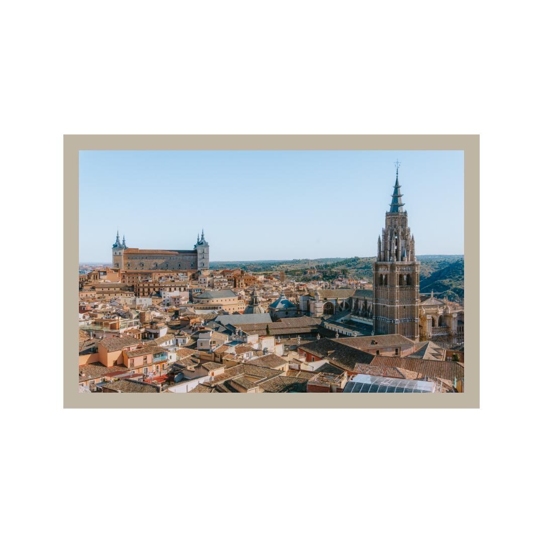 Toledo City View Print, Spain Wall Art, Calming Artwork, Spanish ...