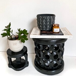 African Tonga Stool Black - Etsy UK