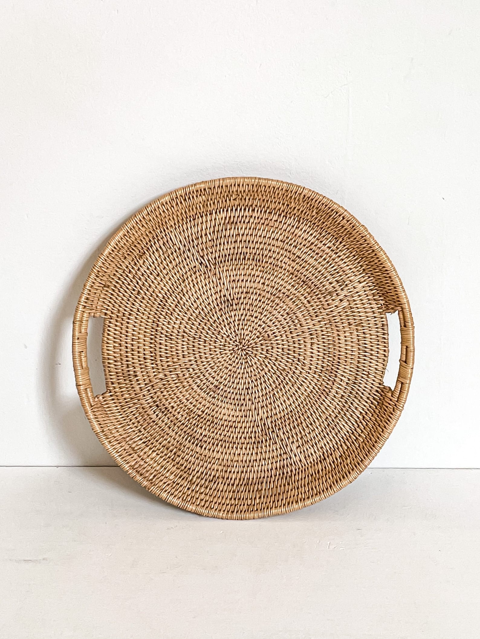 Decorative Round Basket Tray, Coffee Table Tray, Serving Tray - Etsy