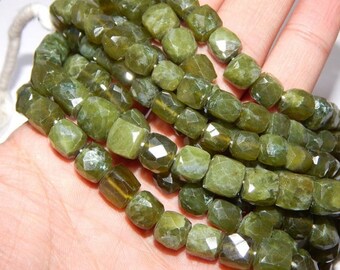 8 Inches Strand NATURAL VESSONITE Faceted Cube Shape Beads - Etsy