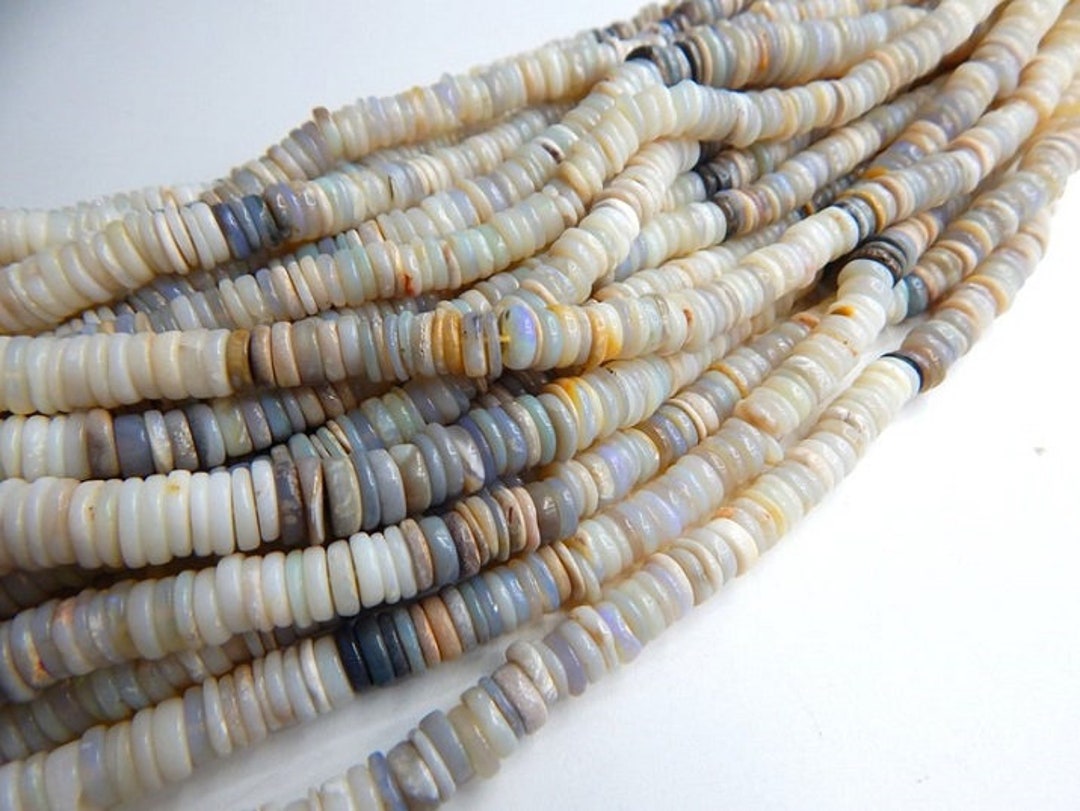 Australian Opal Smooth Tyre Beads Wheel Shape Size 8x9.mm Approx 16 ...