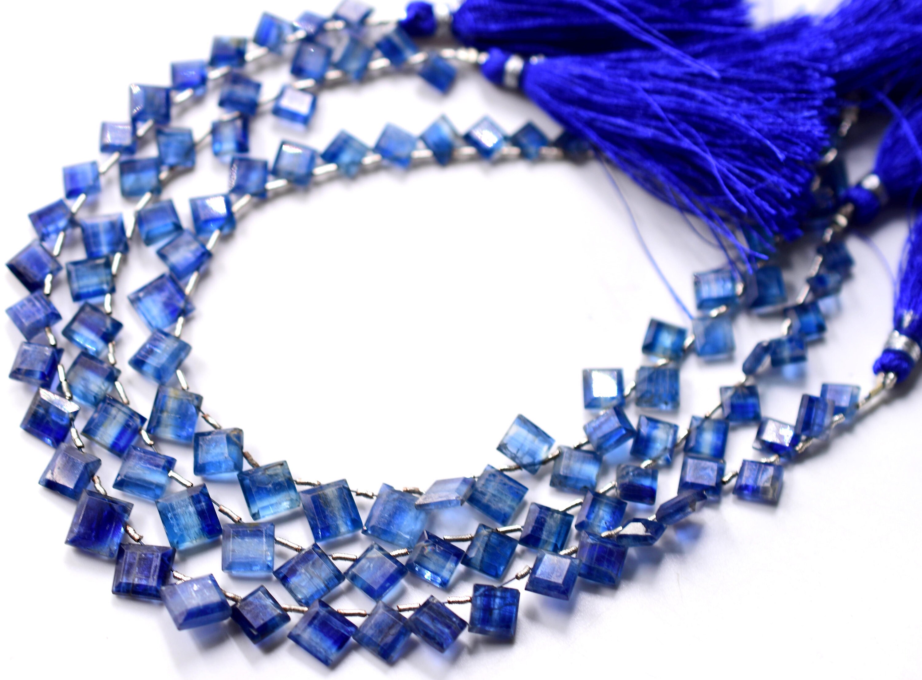 Kyanite Faceted Square Beads Kite Shape 8x5.mm Approx - Etsy