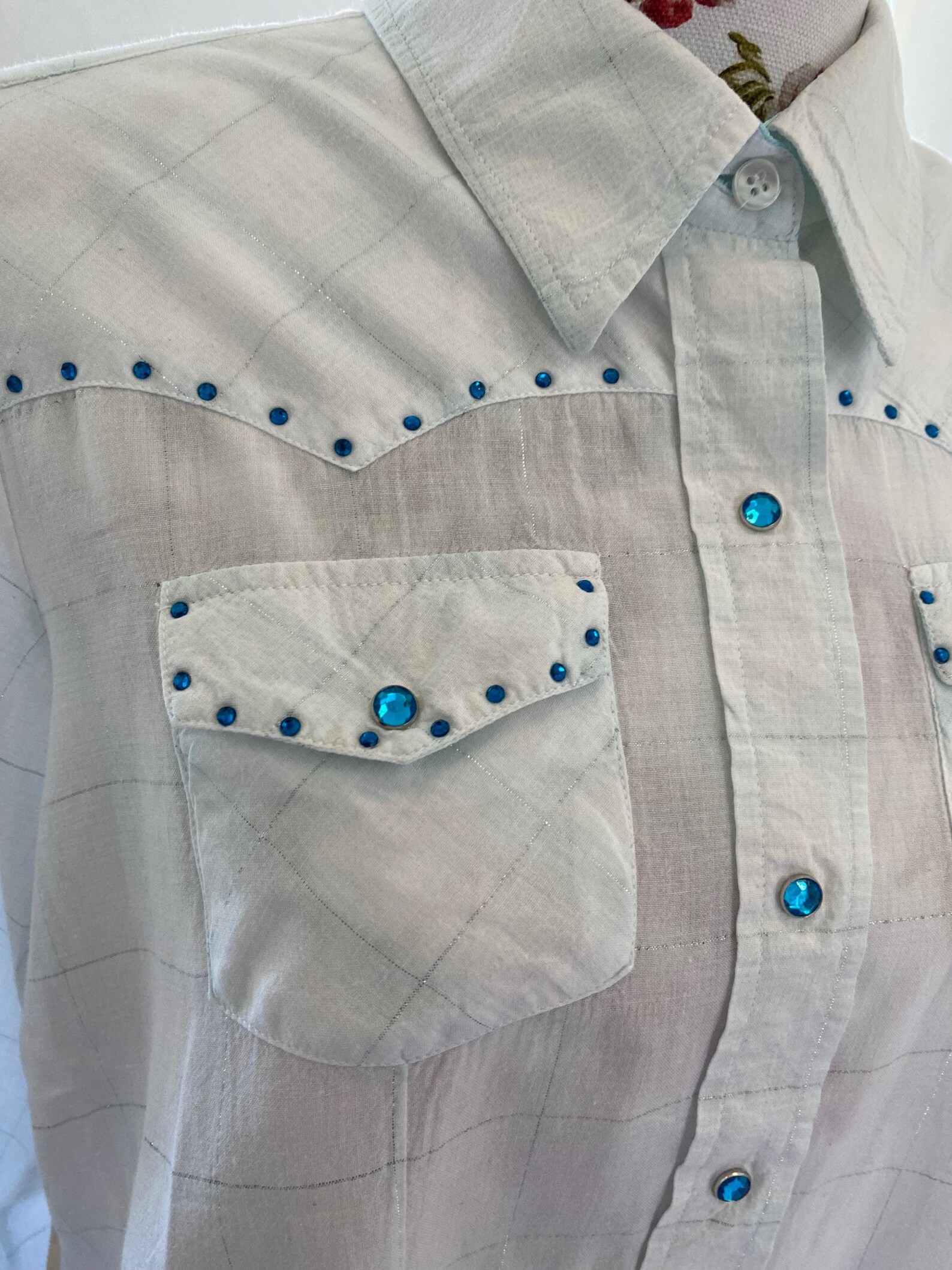 Vintage Country Western Blouse, 1980s Country Blouse, White Cowboy ...