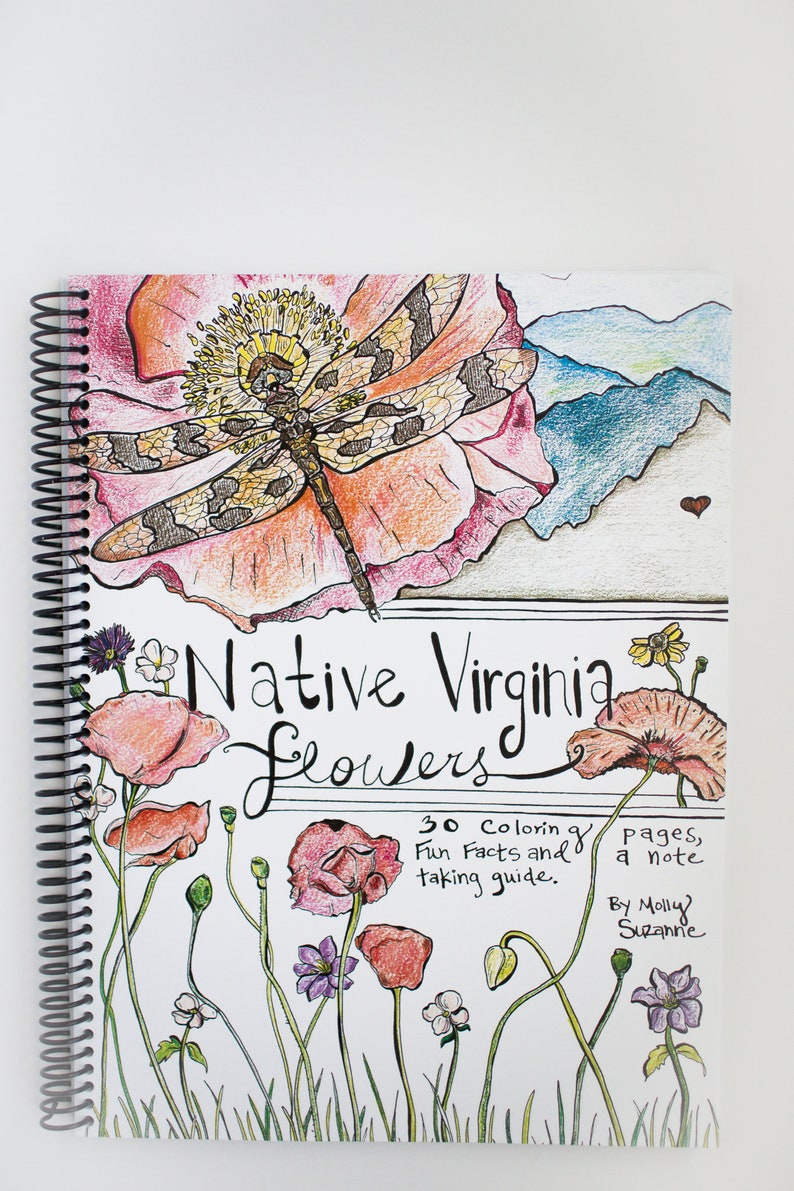 Molly Suzanne Co | Native Virginia Flowers Coloring Book | Adult ...