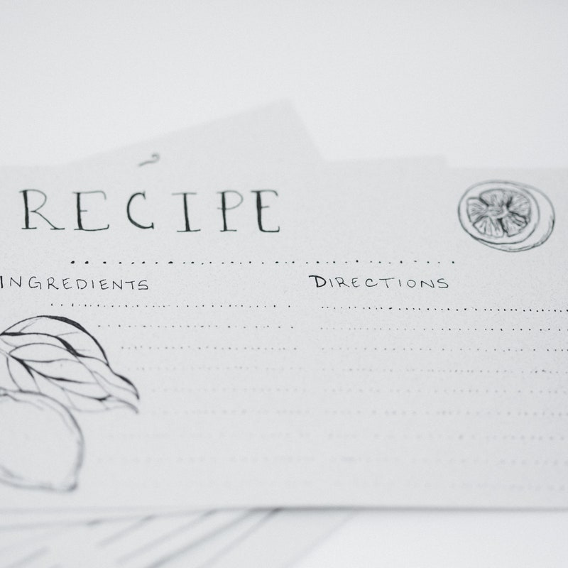 Rustic Recipe Cards - Etsy
