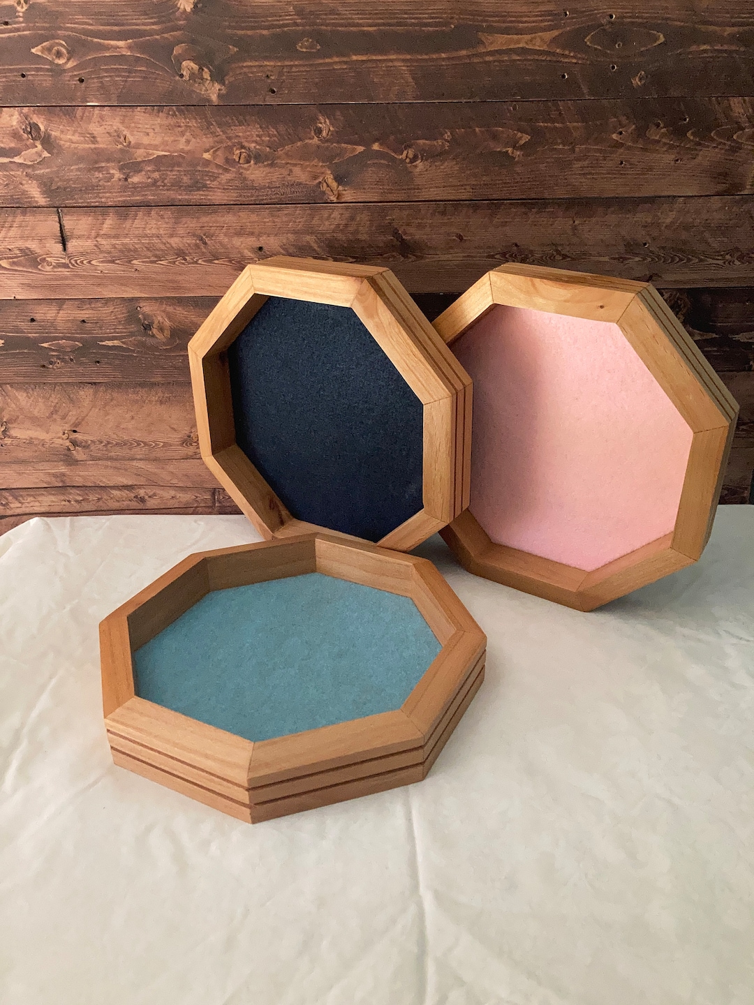 Octagon Wooden Dice Tray: Handcrafted Hardwood - Etsy
