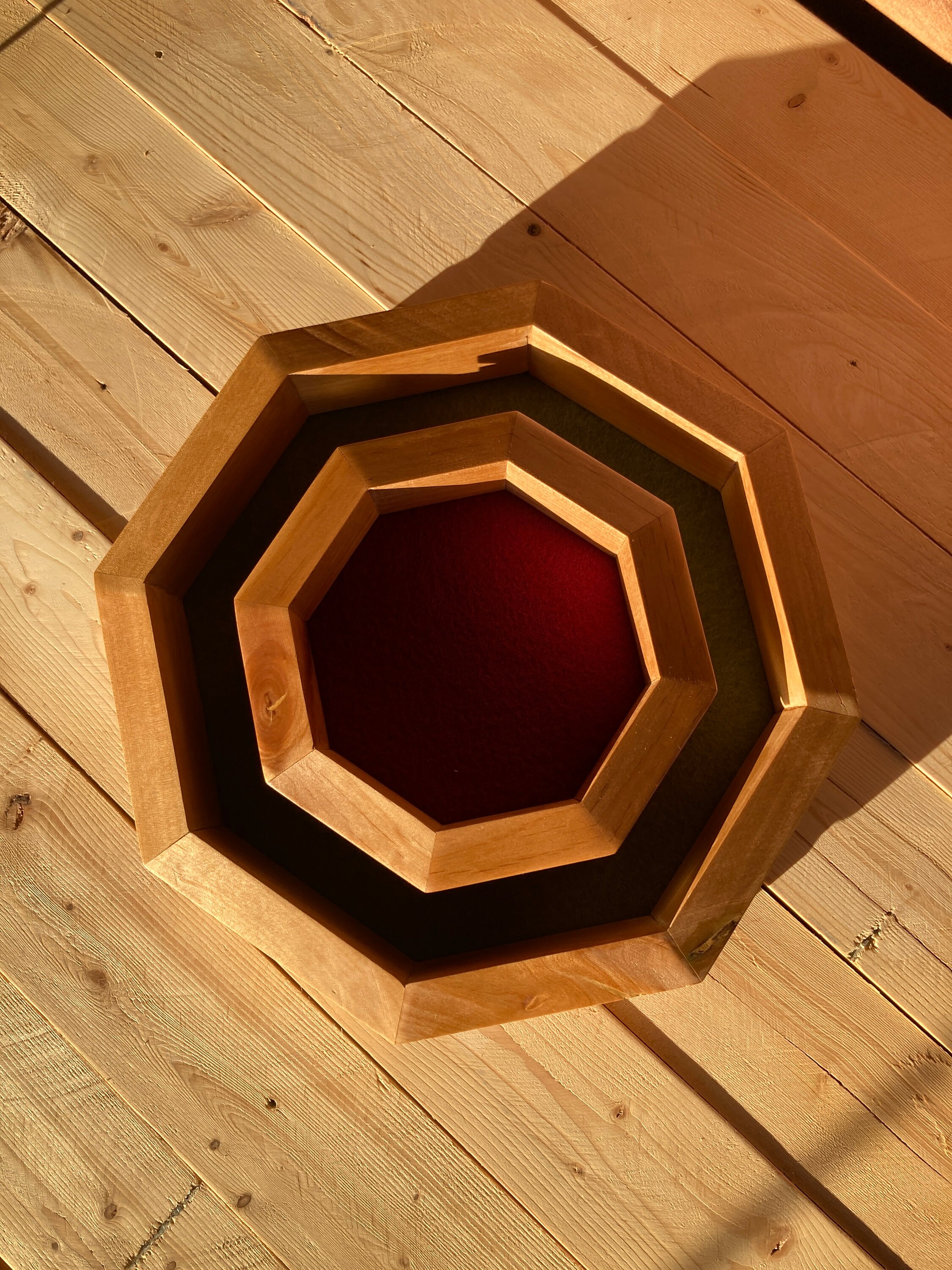 Mini Octagon Wooden Dice Tray: Handcrafted Hardwood - Etsy