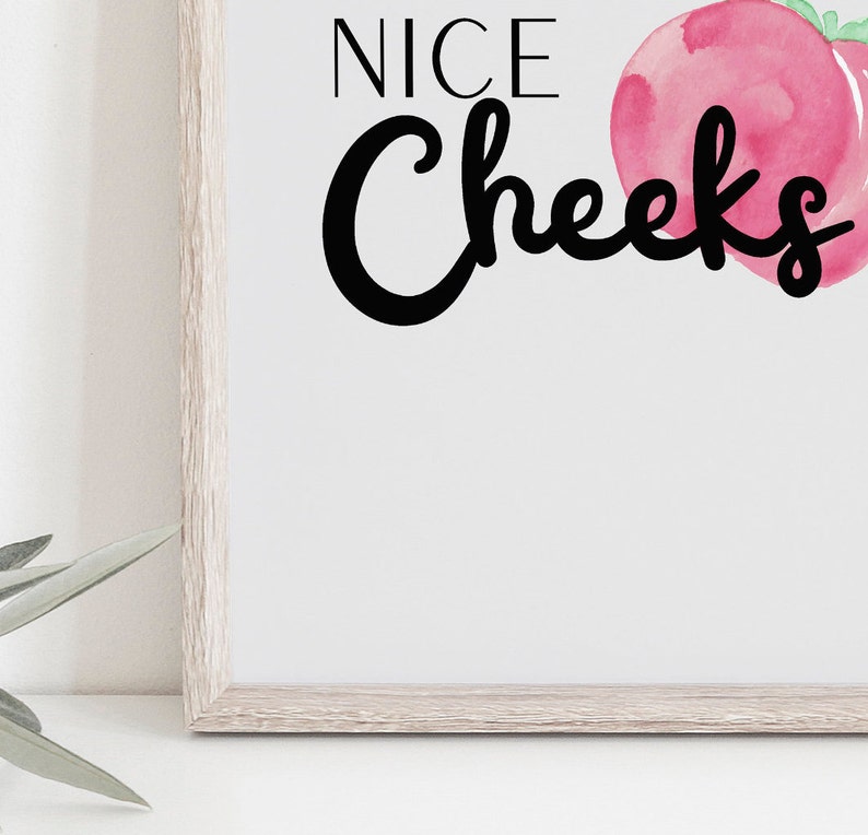 Nice Cheeks Bathroom Sign Quirky Toilet Home Decor - Etsy