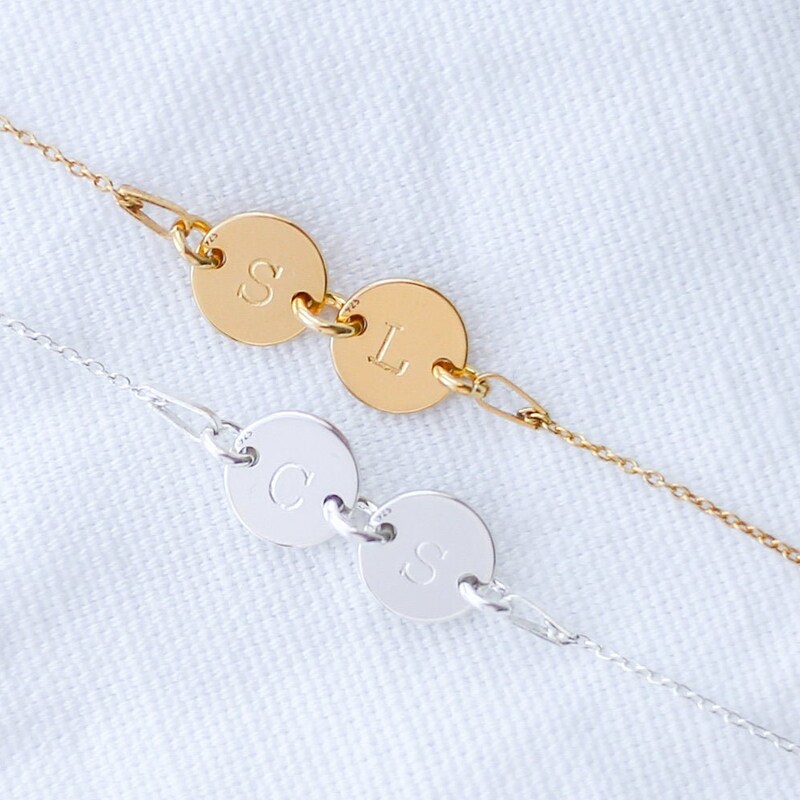 Initial Bracelet - Etsy