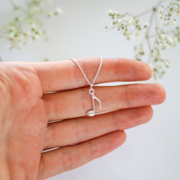 Music Note Necklace - Etsy