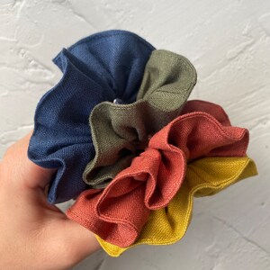 Organic Linen Scrunchies Bundle / Set of 4 - Etsy