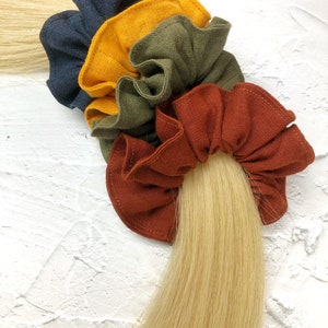 Organic Linen Scrunchies Bundle / Set of 4 - Etsy