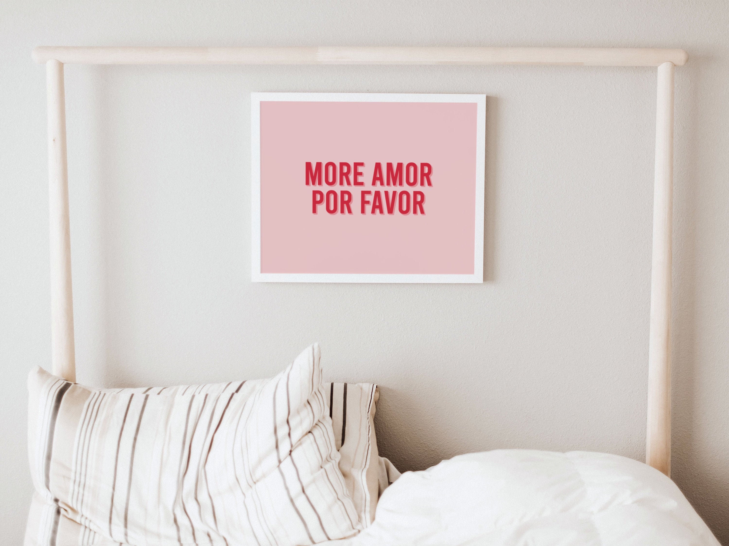 MORE AMOR Print // Wall Art, Wall Art Print, Quote Print, Typography ...