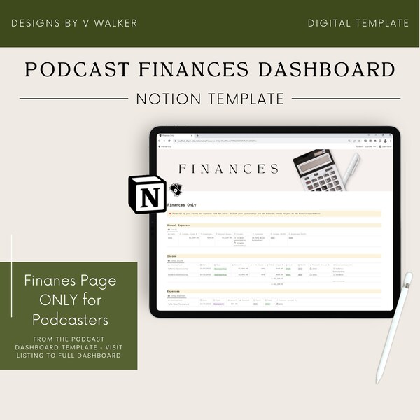 Notion Template Financial Planner Digital Download Notion Template ...