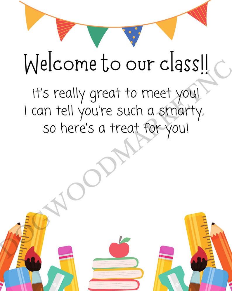 Welcome to Our Class, Smarty Poem, Gift for Students, Smarties - Etsy