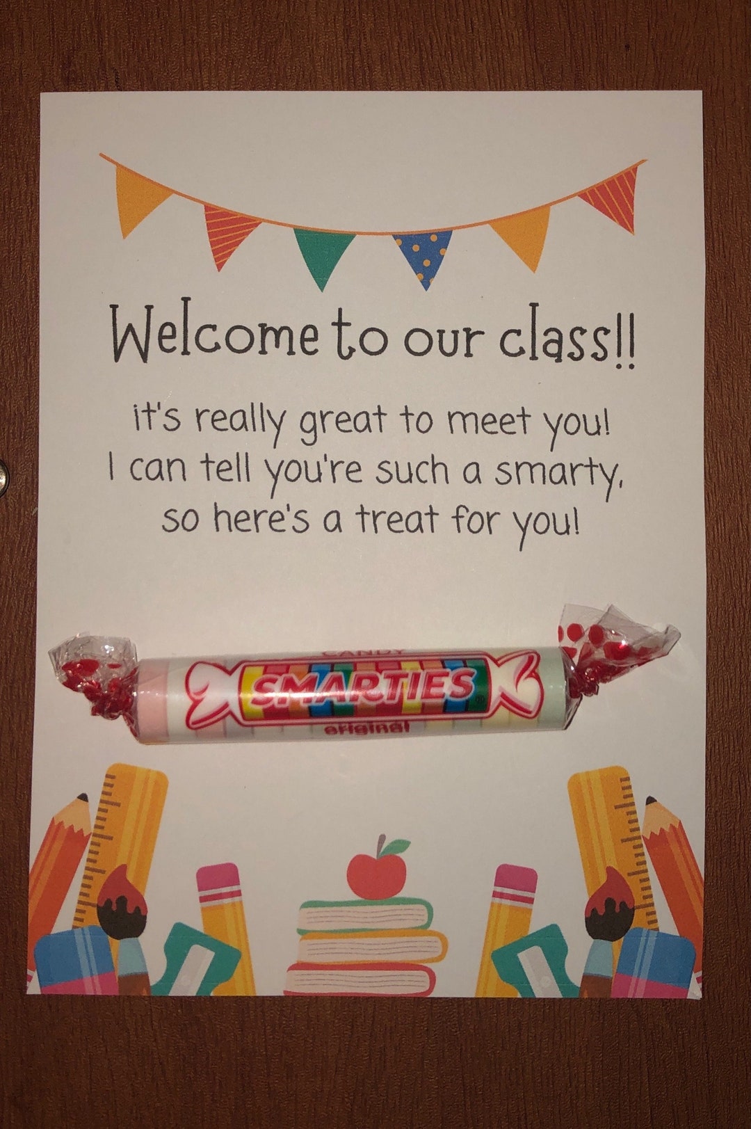Welcome to Our Class, Smarty Poem, Gift for Students, Smarties - Etsy
