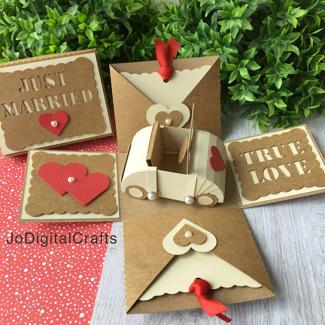 Exploding Wedding Box !digital Cutting File for Cricut Machines and ...