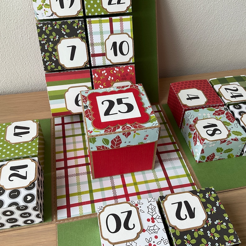 Exploding Box Advent Calendar Digital Cutting File - Etsy