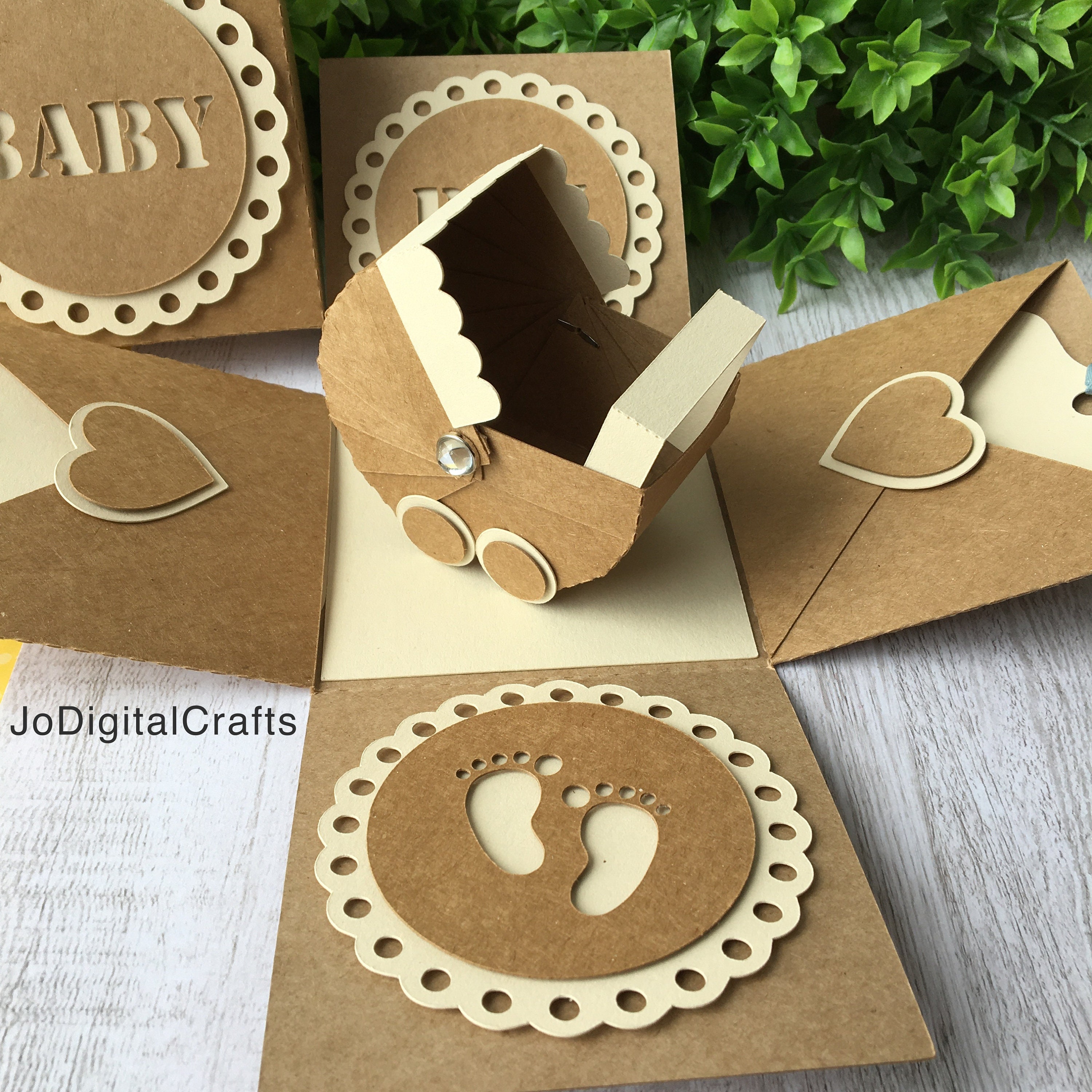 Exploding Box With Baby Carriage Digital Cutting File for - Etsy