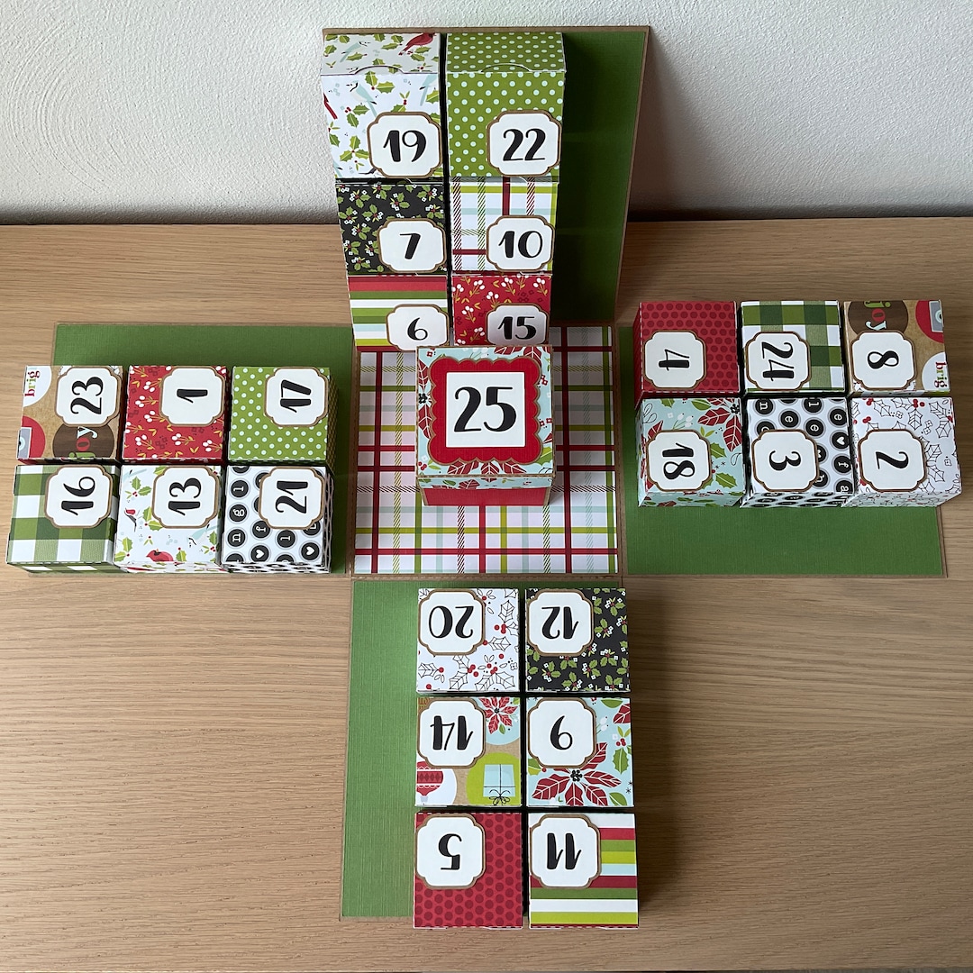 Exploding Box Advent Calendar !digital Cutting File for Cricut and ...