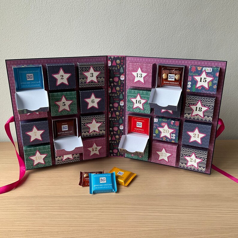 Advent Calendar Mini Ritter Sport !digital Cutting File for Silhouette ...