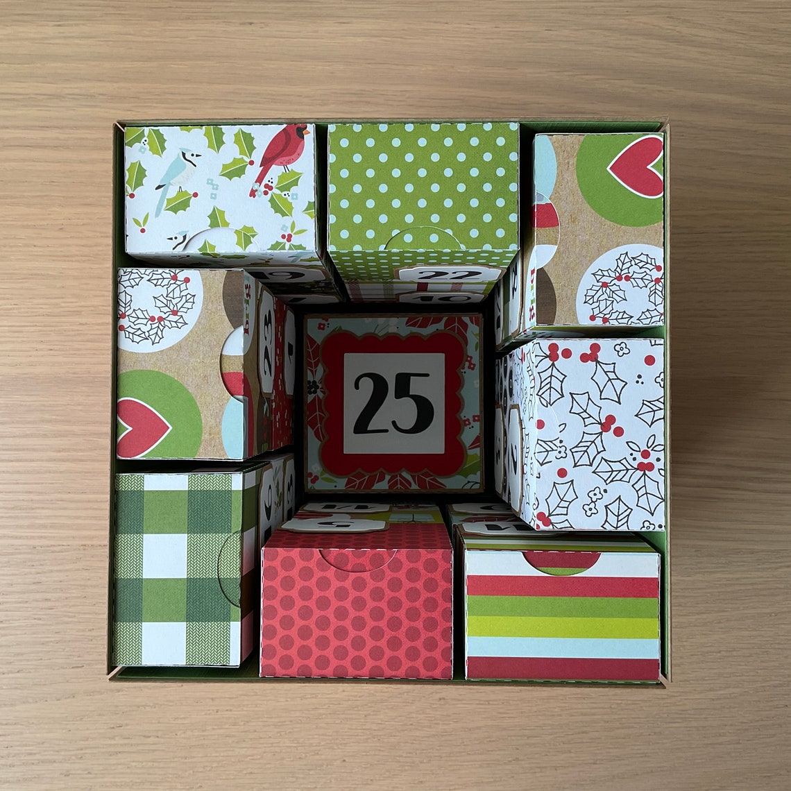 Exploding box Advent calendar Digital Cutting File - Etsy Nederland
