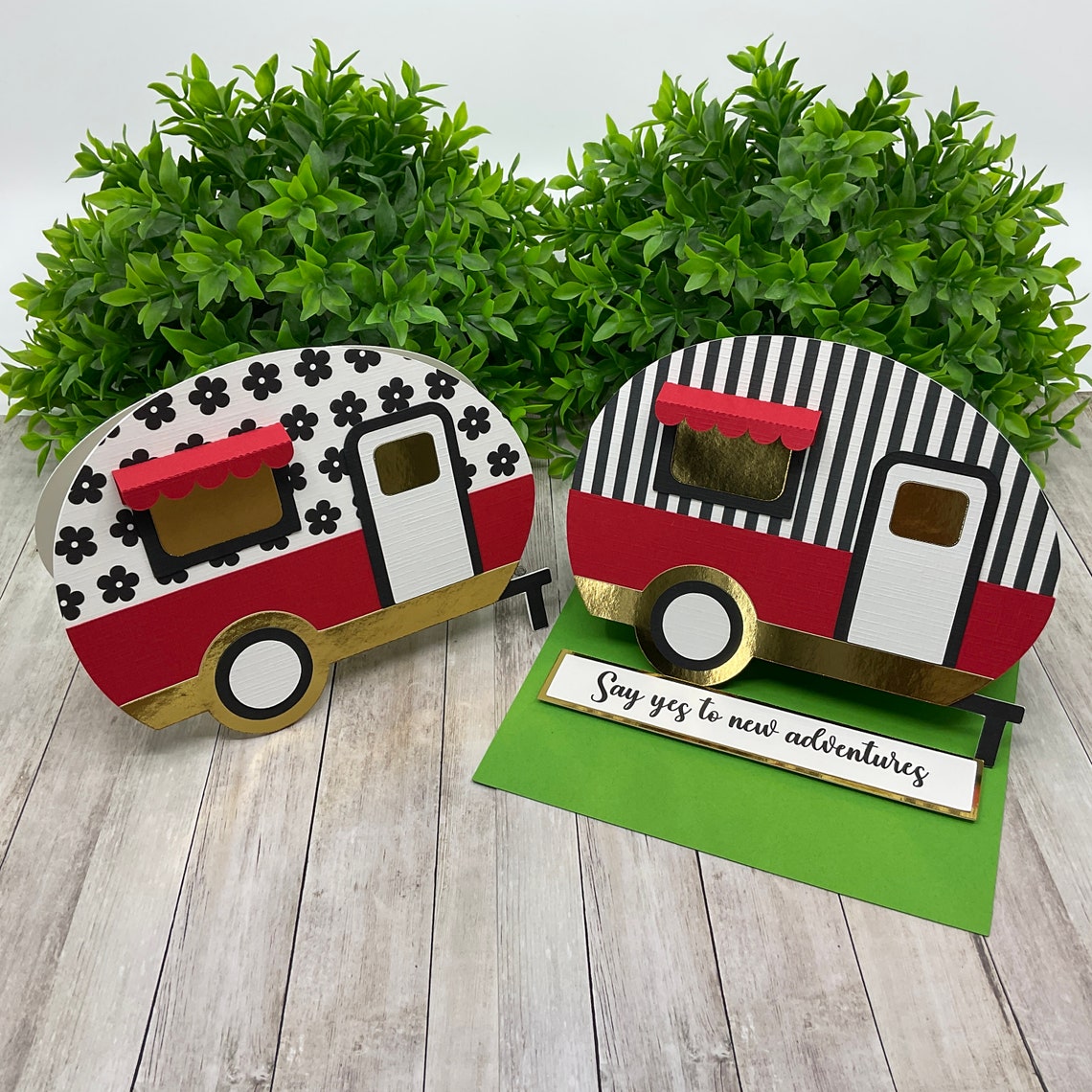 Set of 2 Caravan Cards !digital Cutting File! - Etsy