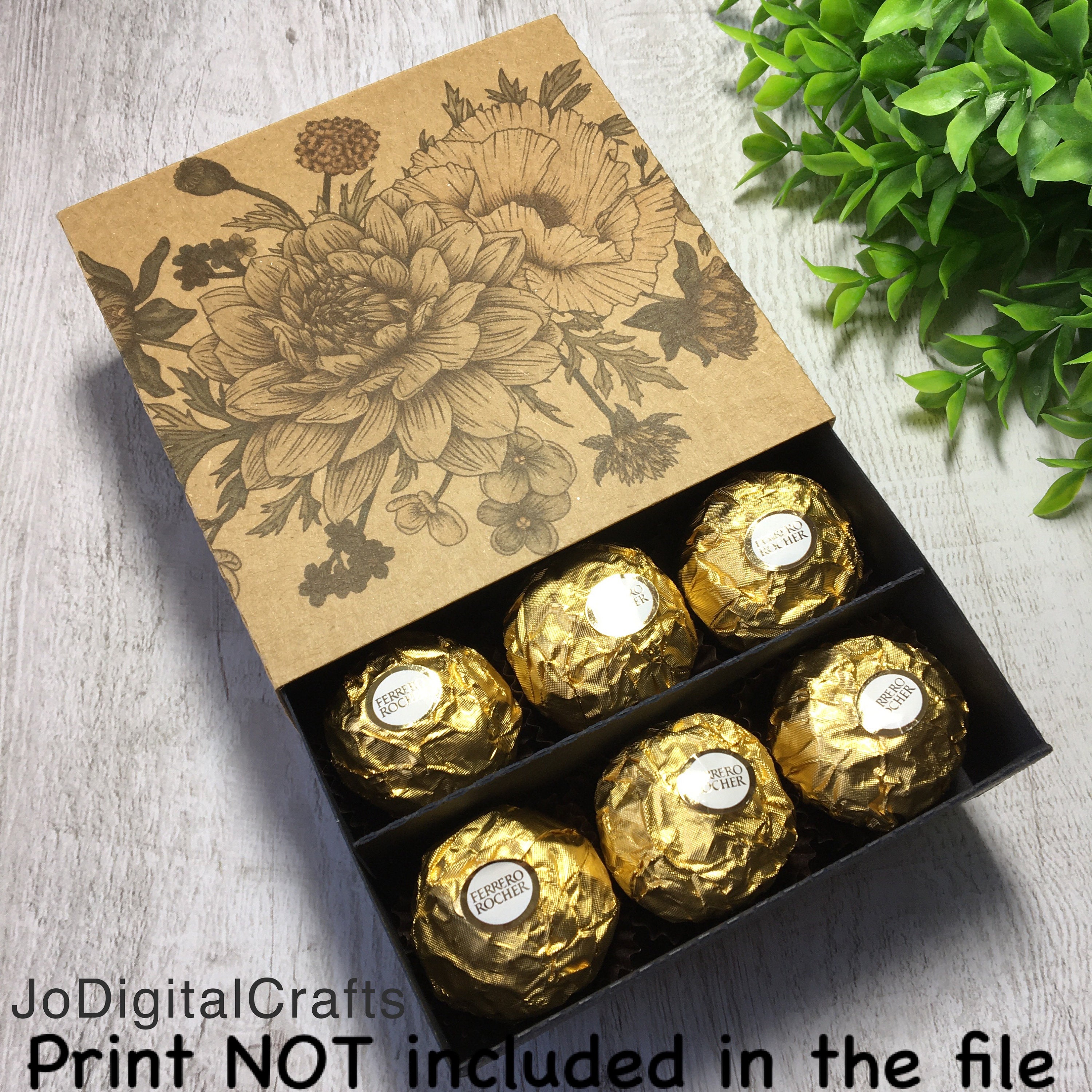 Box for 9 Ferrero Rocher. Digital Cutting File - Etsy UK
