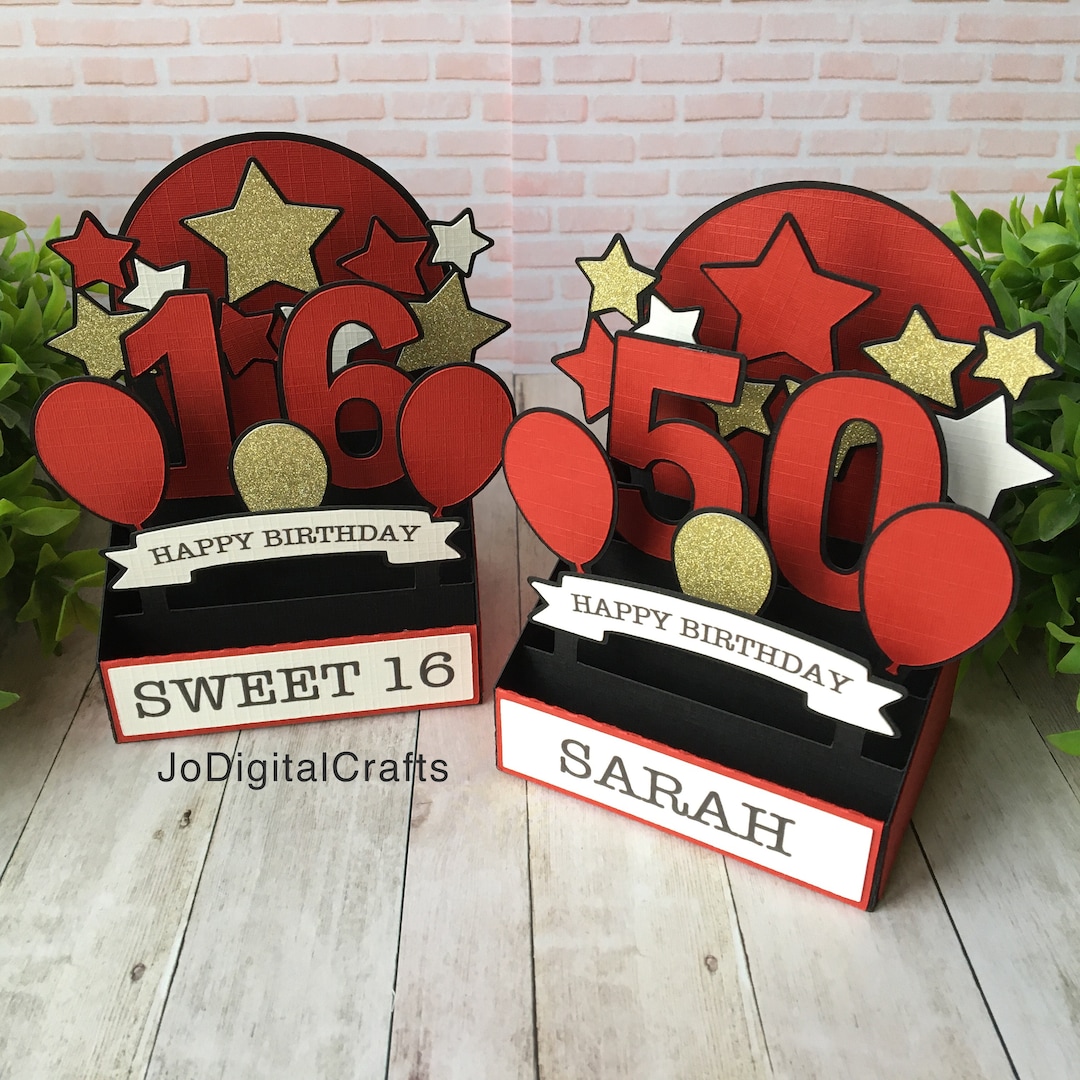 Birthday Boxcards !digital Cutting File! - Etsy