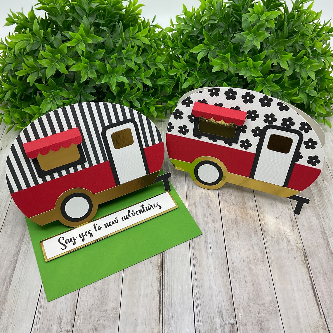 Set of 2 Caravan Cards !digital Cutting File! - Etsy