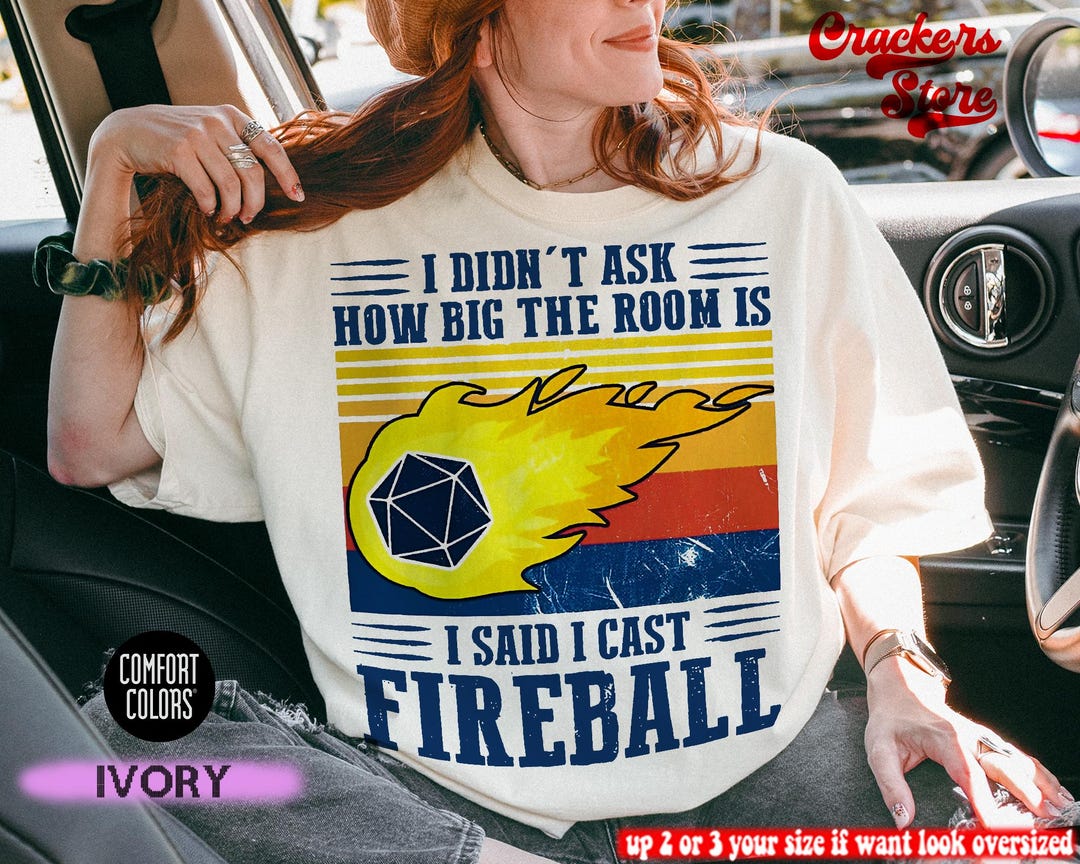 Comfort Colors DND Fireball Shirt, Dungeon Master Gift Tee - Etsy