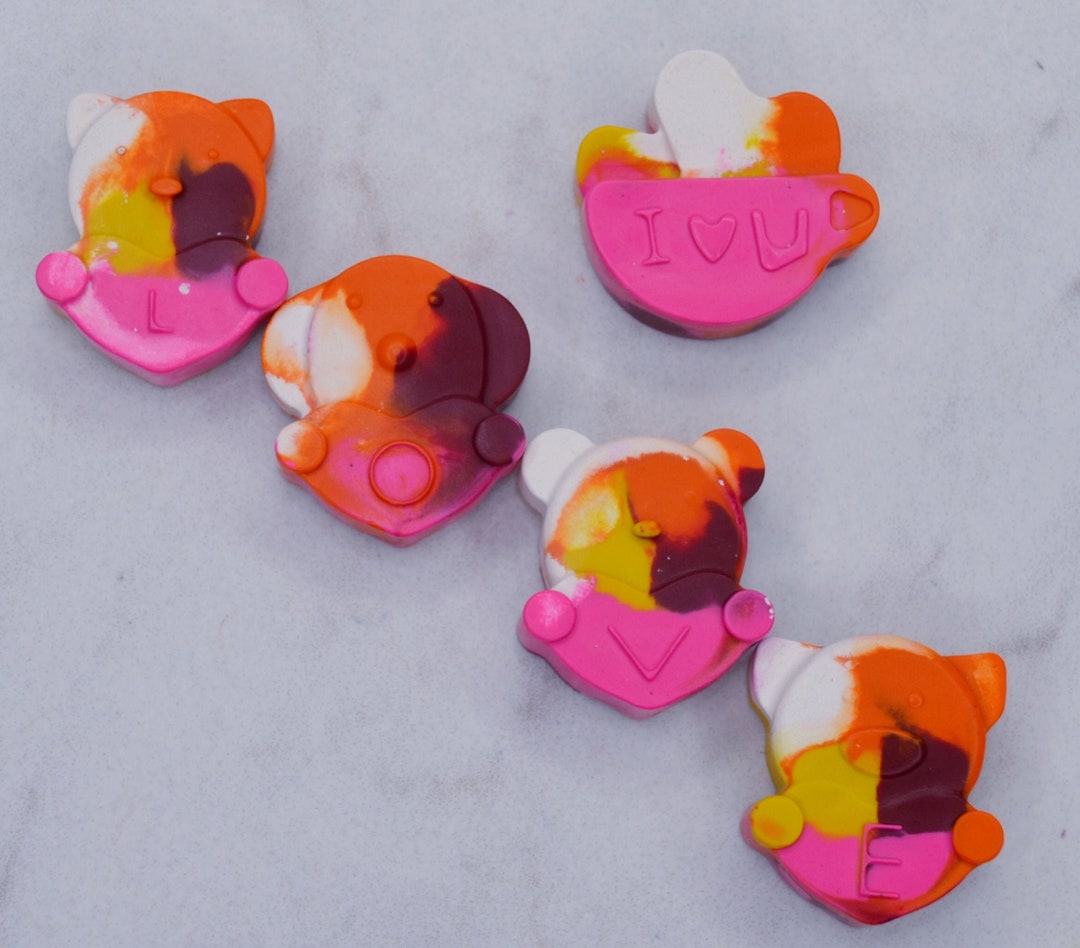 LOVE Crayons Heart Crayons I love you Birthday Gift - Etsy.de