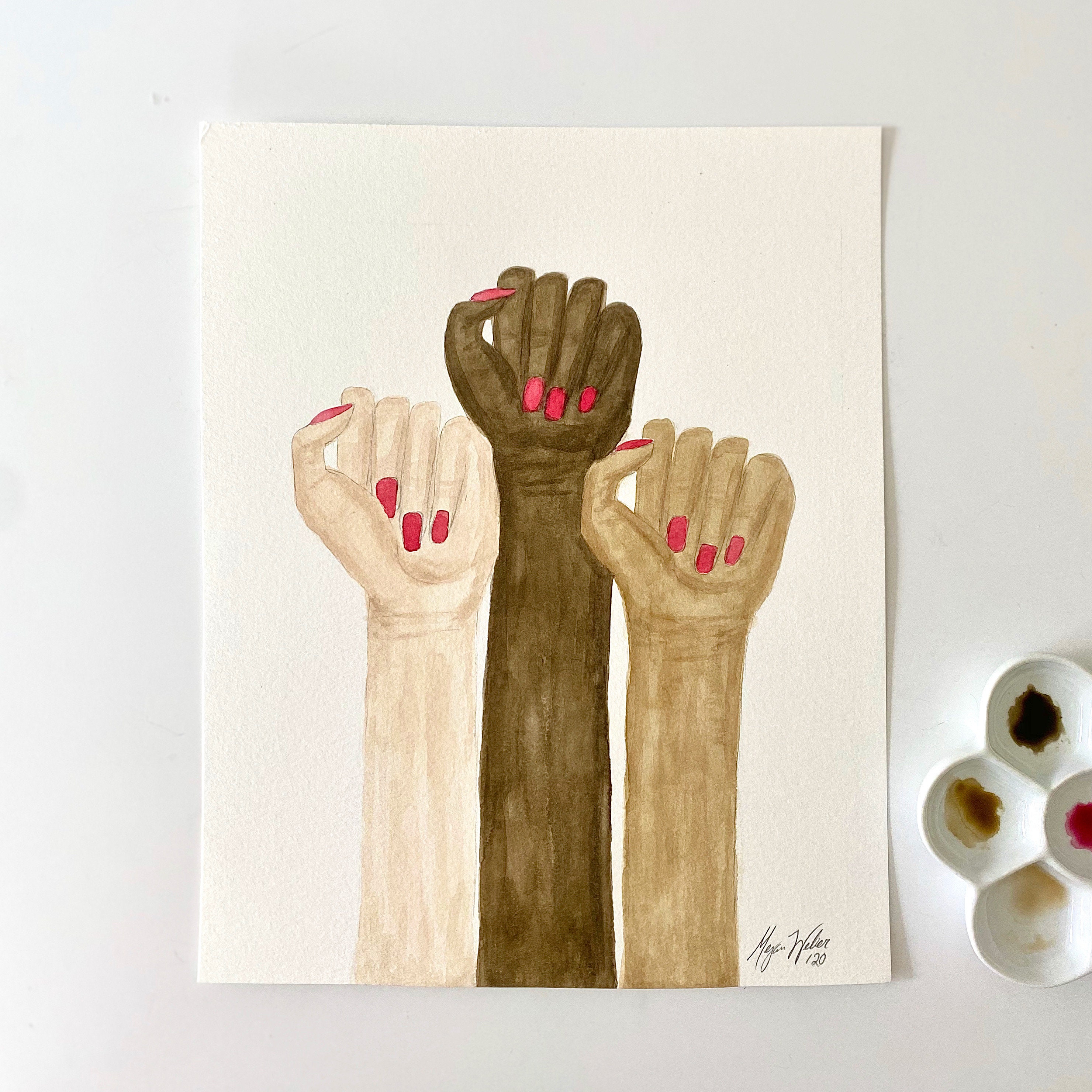 Equality Watercolor, Women’s History Month Art, Anti-racist Art, BLM ...