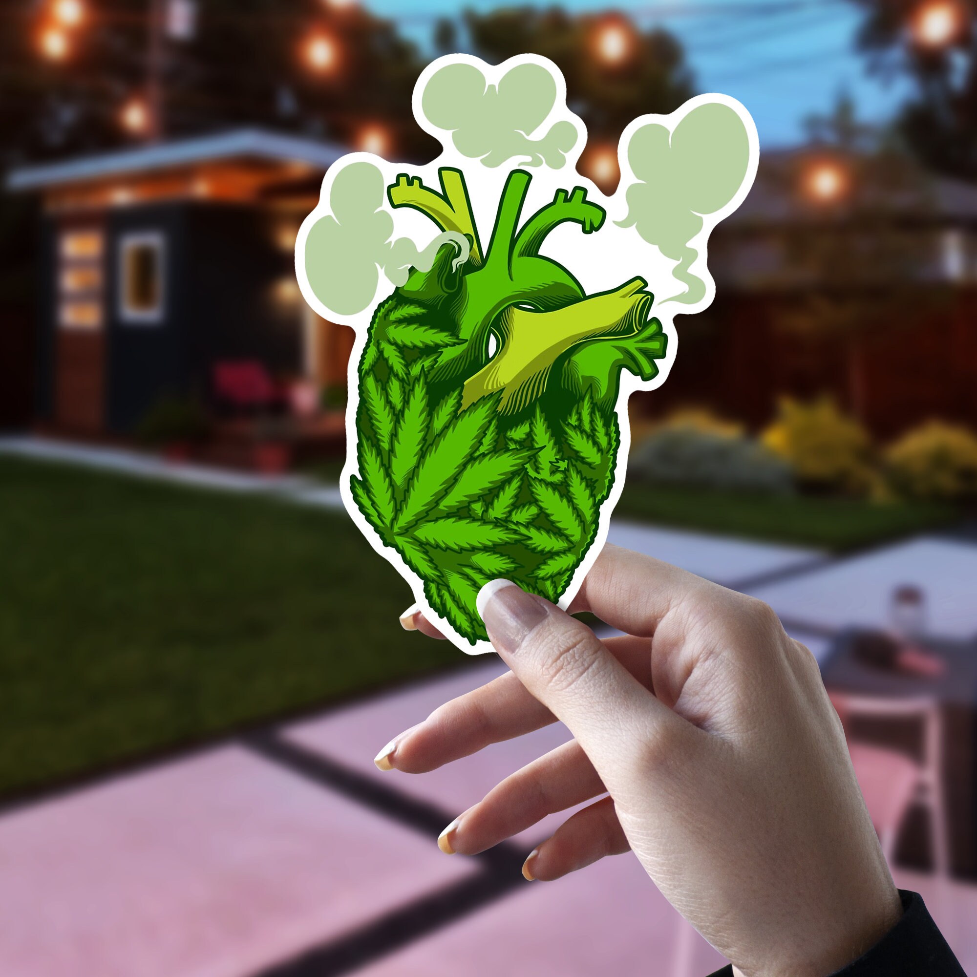 Smoking Smoking Sticker Smoking Stickers Heart Weed Weed | Etsy