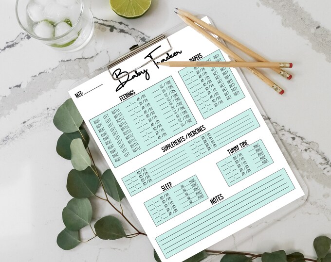 Baby Tracker Printable Progress Chart, Daily Infant Care Sheet, Nanny ...
