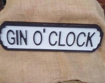 Gin O'clock Sign - Etsy UK