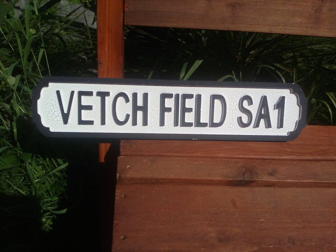 VETCH FIELD SA1 Retro Style Wooden Football Street Sign. Makes a Great ...